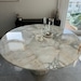 Calacatta Marble Round Dining Table: Custom Kitchen Table - Etsy