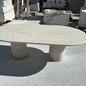 Custom Order Travertine Oval Marble Living Room Dining Kitchen Table - Etsy