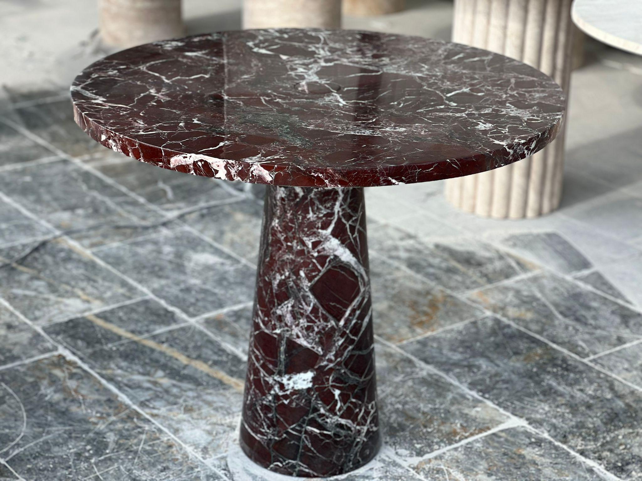 Rosso Levanto Marble Dining Round Table - Round Marble Table - Red ...