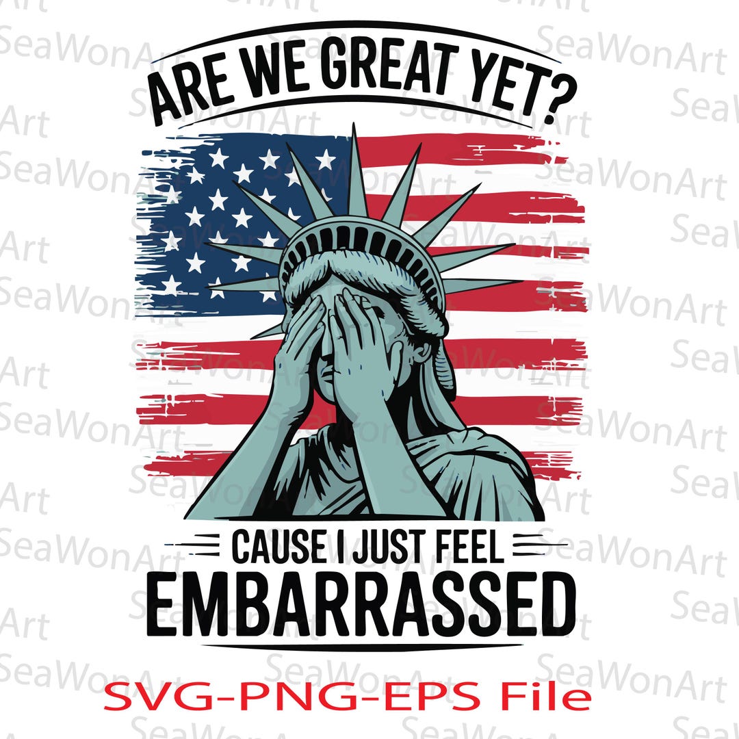 Facepalm Statue of Liberty SVG: Embarrassed American PNG (digital ...