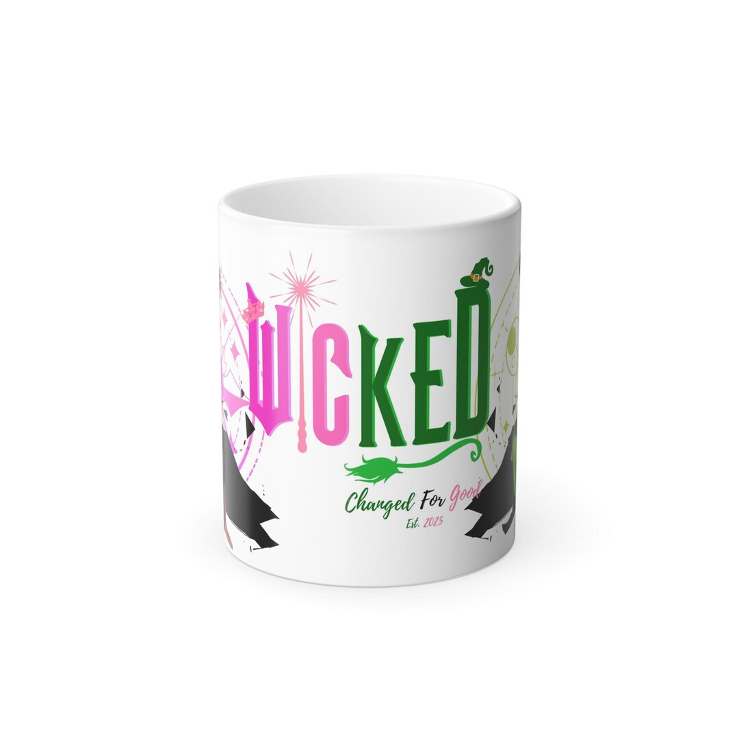 Wicked Magic Mug, Change for Good, Defy Gravity,wizard of Oz, Wicked ...