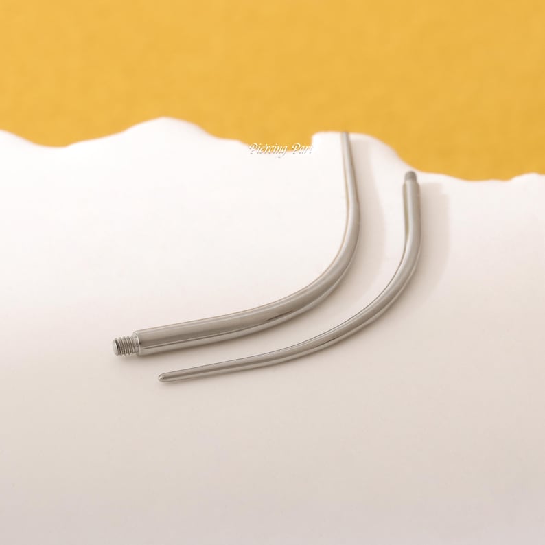 14G 16G 18G Titanium Piercing Taper, Curved Internal Threaded Pin Screw ...