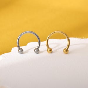 16G Titanium Tiny Ball CBR Septum, Internally Threaded Nose Ring ...