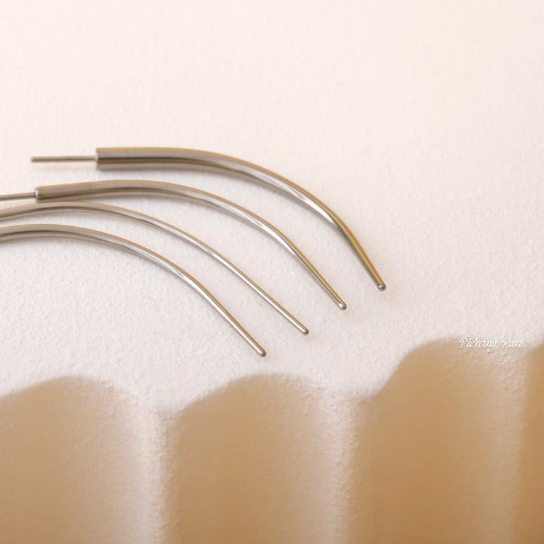 Curved Threadless Taper Insertion Pin | Titanium 14G 16G 18G 20G ...