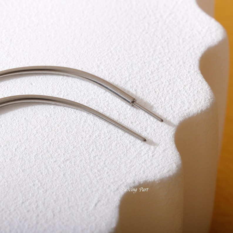 Curved Threadless Taper Insertion Pin | Titanium 14G 16G 18G 20G ...