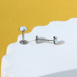 THREADLESS Post Replacement Silver 20G 18G 16G 5/6/8/10mm, Push-in Flat ...