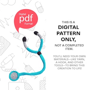 Crochet Doll Stethoscope Pattern: Amigurumi Doctor Playset (PDF) - Etsy