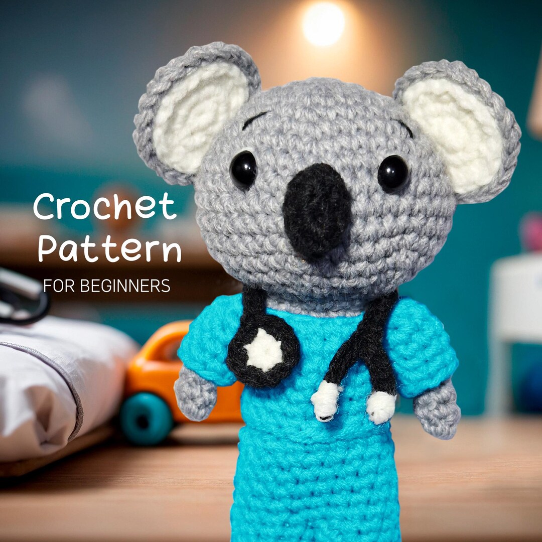Amigurumi Crochet Koala Pattern: Medical Doctor/nurse Plushie (digital ...