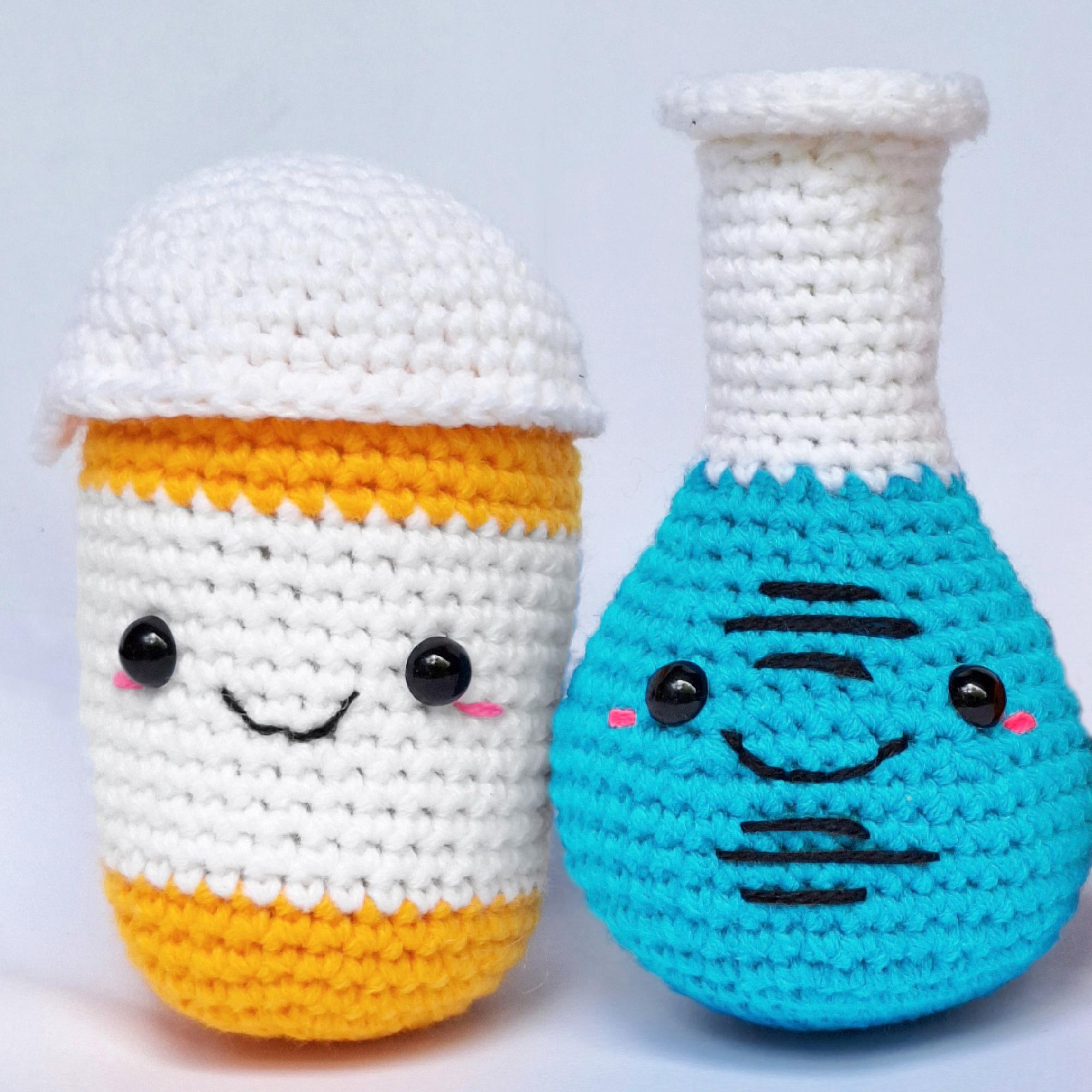 Funny Crochet Test Tube PDF Pattern: Amigurumi Doctor Playset (beginner ...