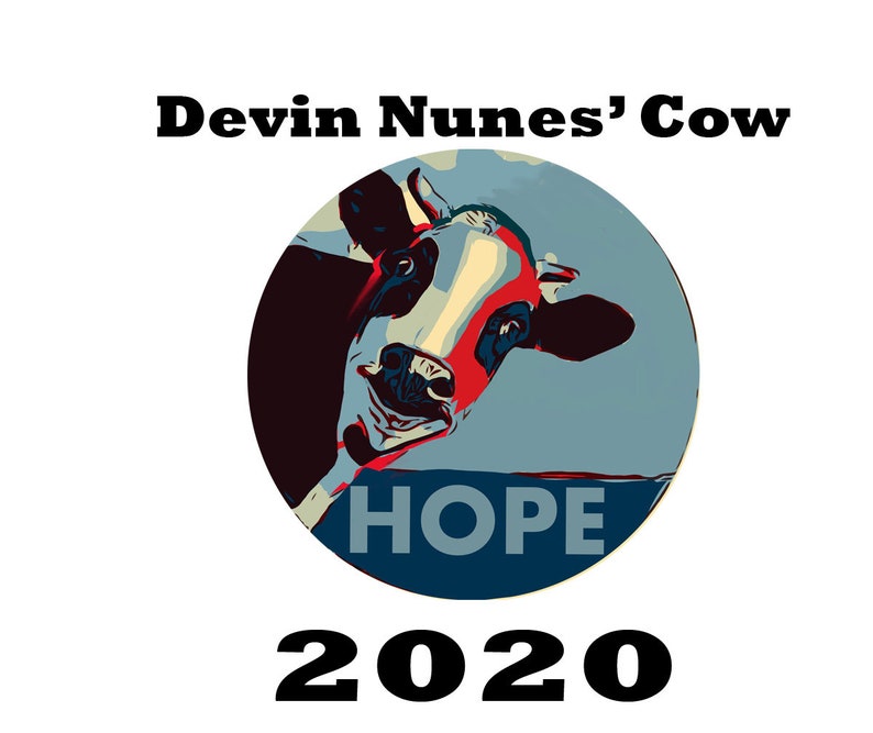 Devin Nunes' Cow 2020 Parody White T-shirt - Etsy