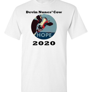 Devin Nunes' Cow 2020 Parody White T-shirt - Etsy