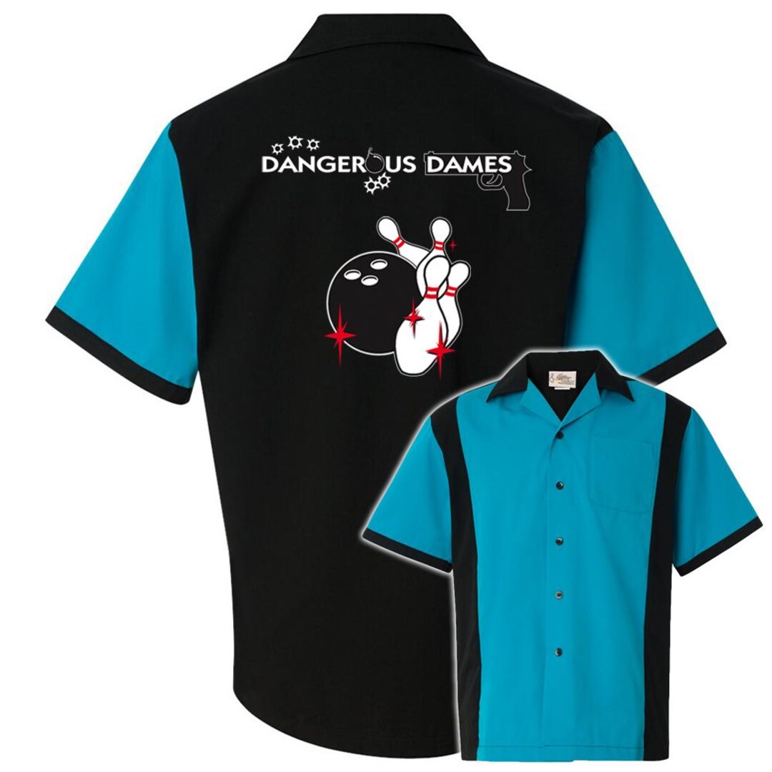 Dangerous Dames Classic Retro Bowling Shirt- RETRO 2.0 - Includes ...