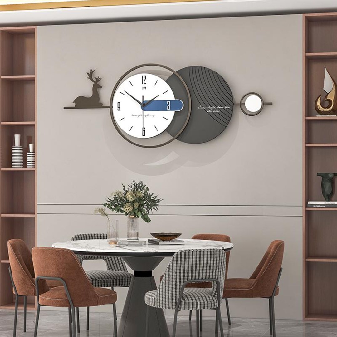 Wall Clock, Unique Wall Clock, Modern Wall Clock, Customclock, Black ...