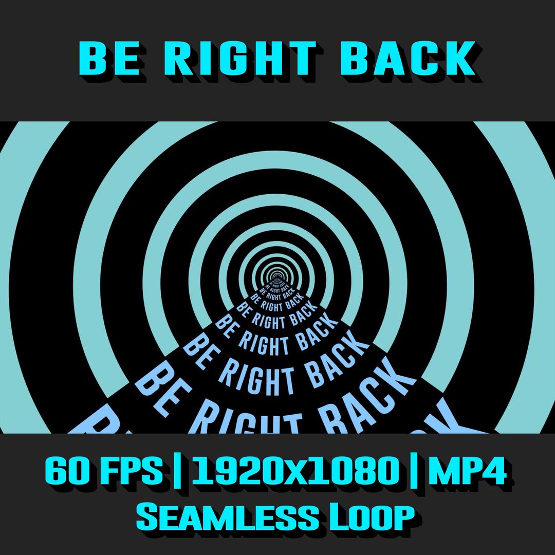 Animated Twitch Streaming Screen Be Right Back BRB Persona Nightmare ...