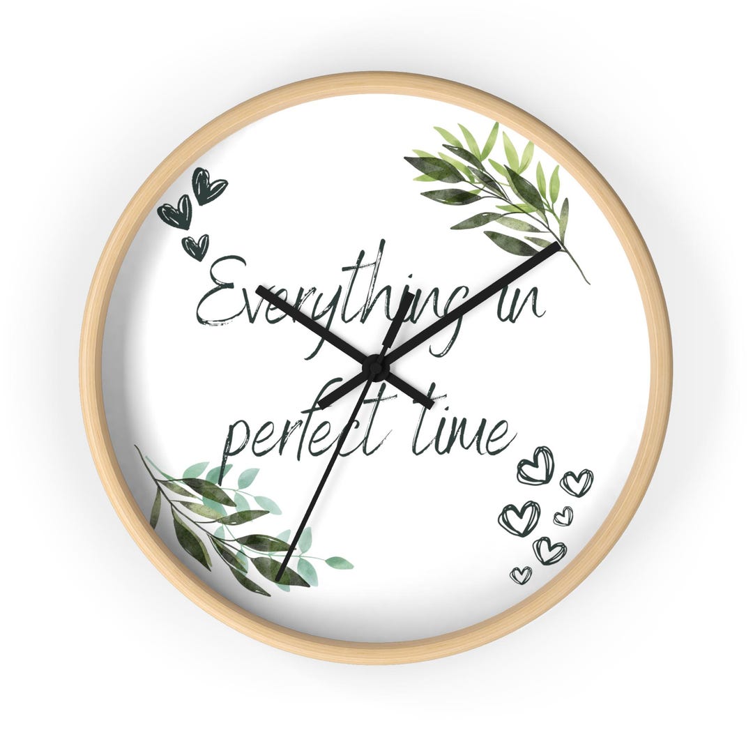 Wall Clock Everything in Perfect Time - Etsy