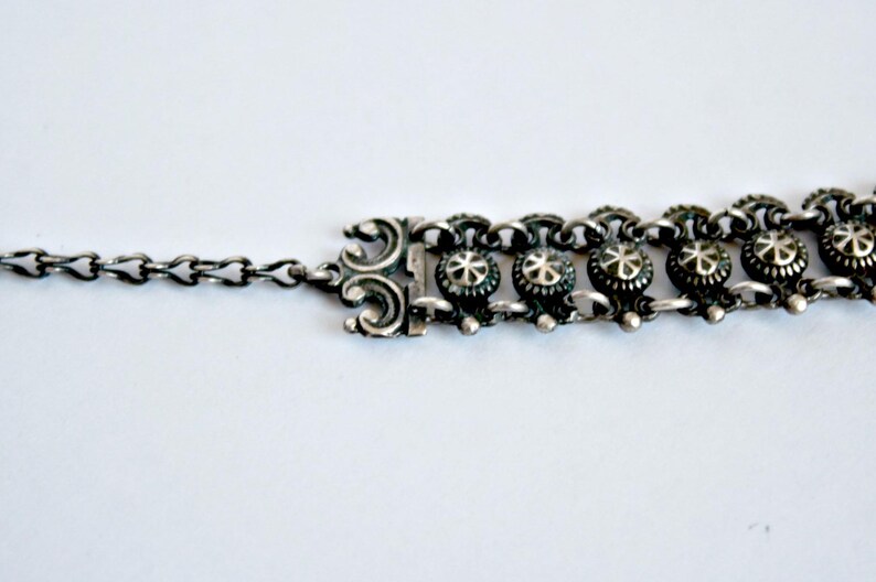 Fidget Goth Chainmail Sterling Silver Bib Boho Necklace - Etsy
