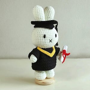 Crochet Graduation Bunny | Handmade Miffy Doll | Amigurumi Graduation ...