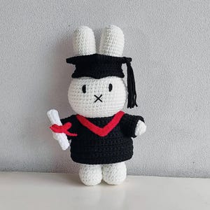 Crochet Graduation Bunny | Handmade Miffy Doll | Amigurumi Graduation ...