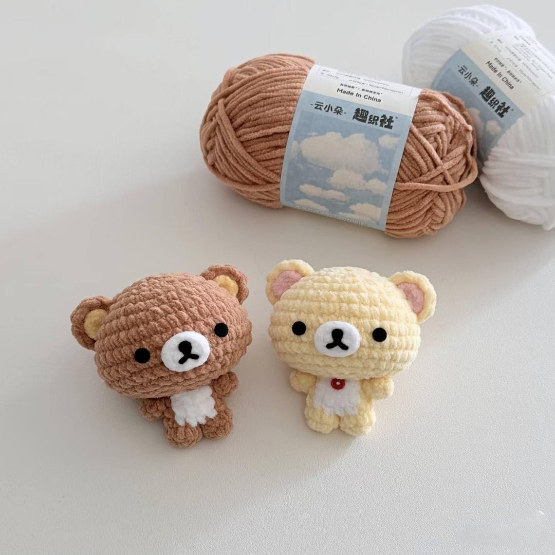 Cute Crochet Bear Plush, Handmade Amigurumi Bear Toy, Mini Crochet Bear ...