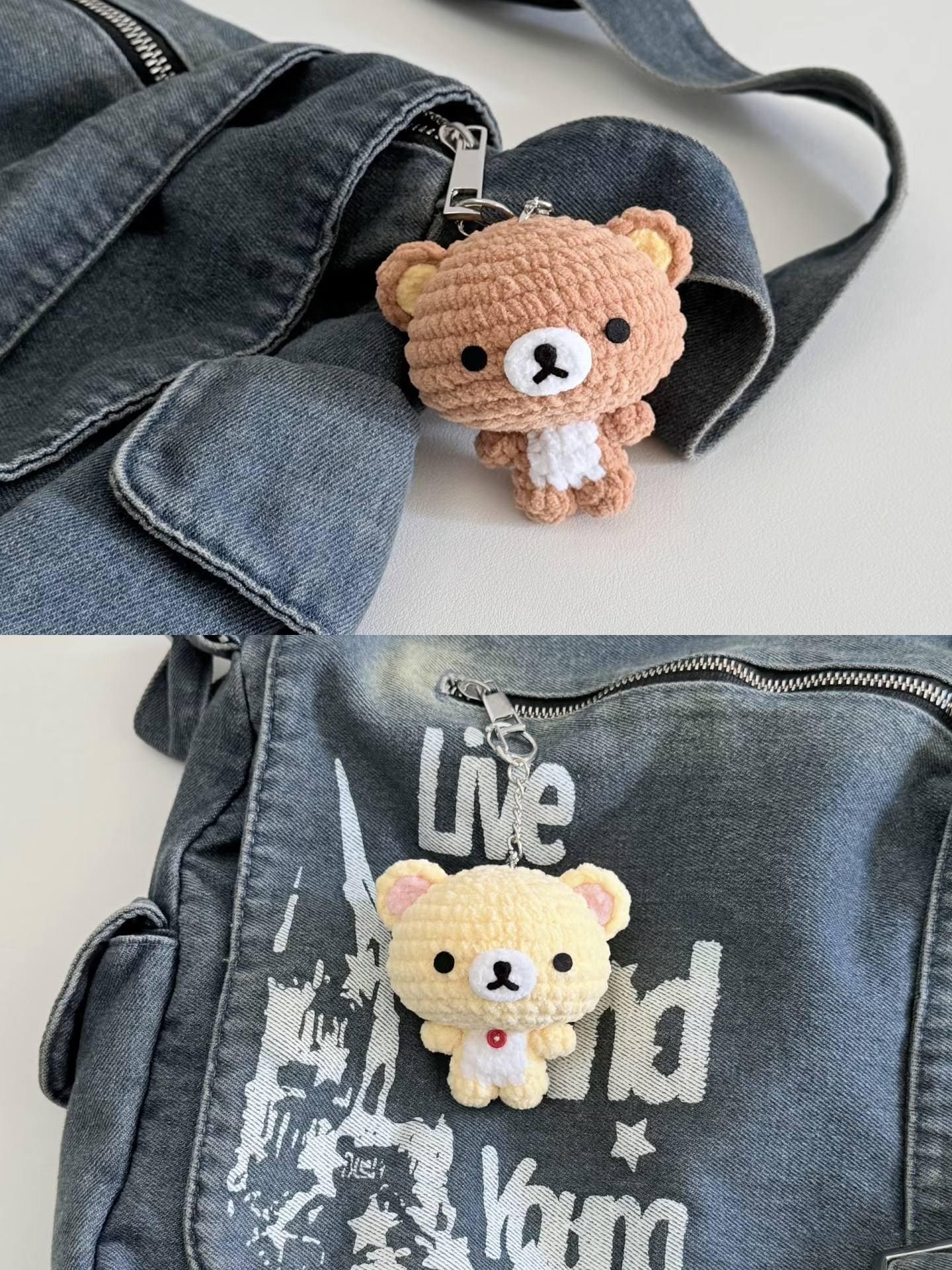 Cute Crochet Bear Plush, Handmade Amigurumi Bear Toy, Mini Crochet Bear ...
