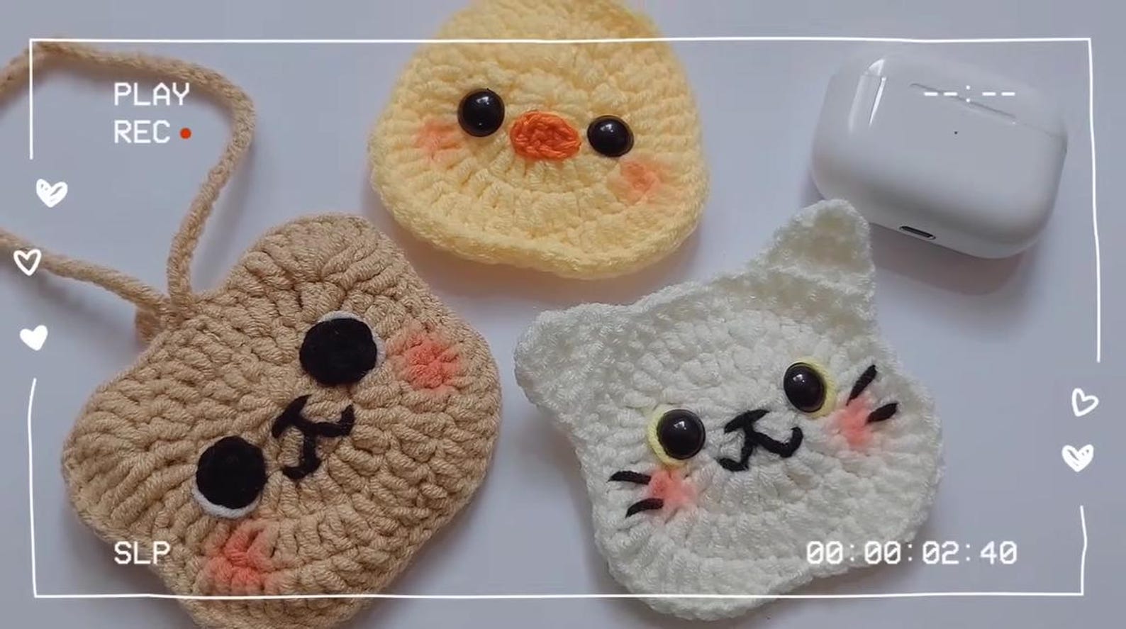Handmade Crochet Duck, Bear, Cat AirPod Case – Cute, Protective ...