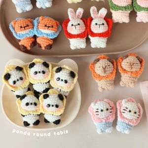 Cute Crochet Animal Keychains, Handmade Amigurumi Plush Bag Charms ...