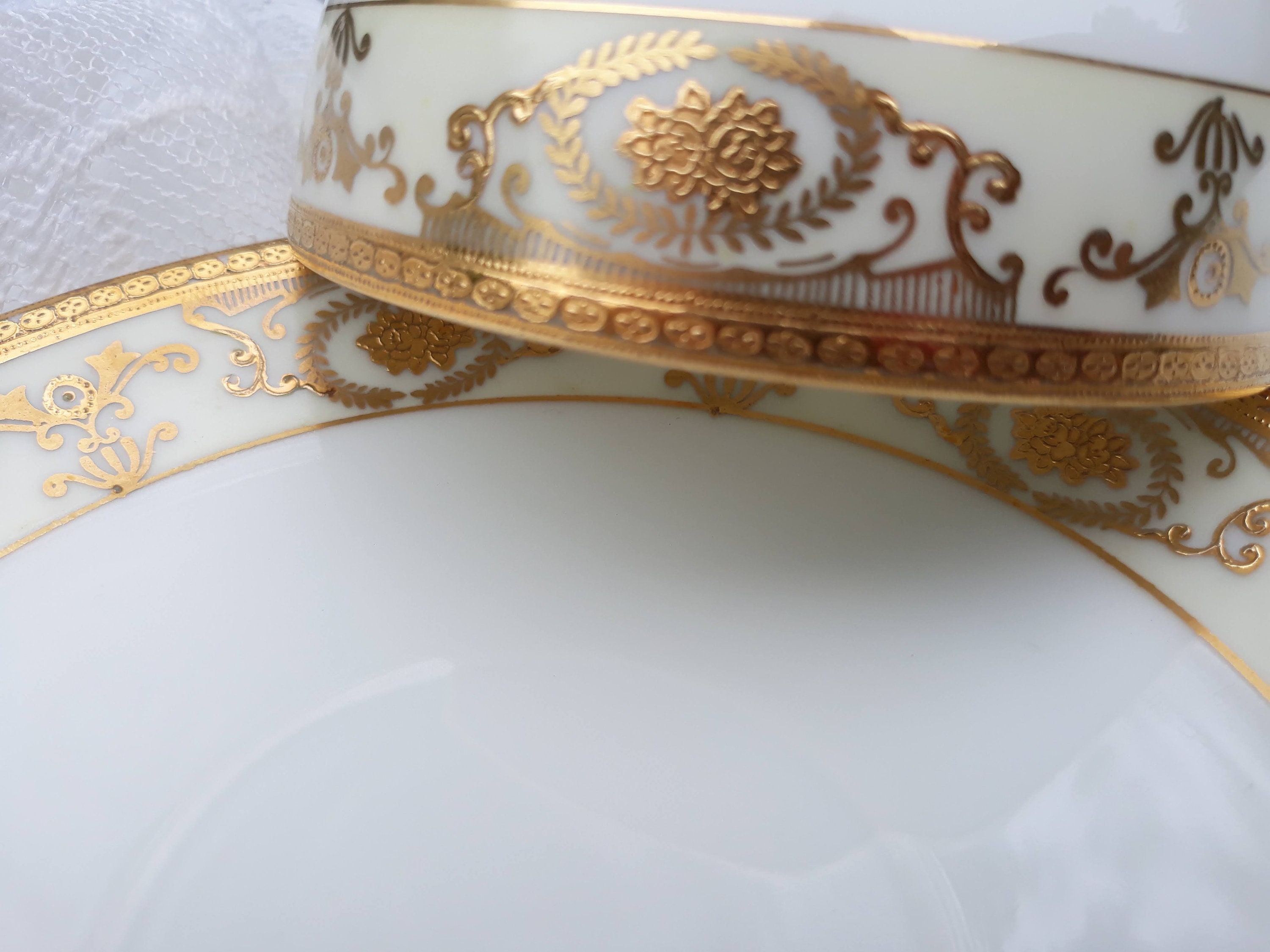 Noritake Morimura Made Japan Cup Saucer RARE Gold Ornate Design U.S ...