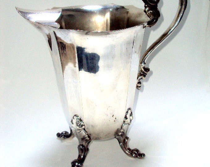 Vintage Silver Water Pitcher, Cr. 1915-1935, Regency Silver With Ice ...