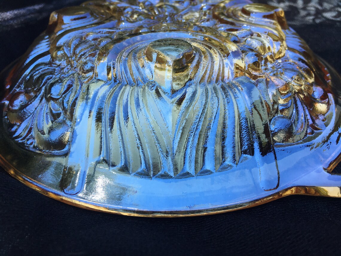 Vintage Indiana Glass Gold Carnival Glass Killarney Pattern - Etsy