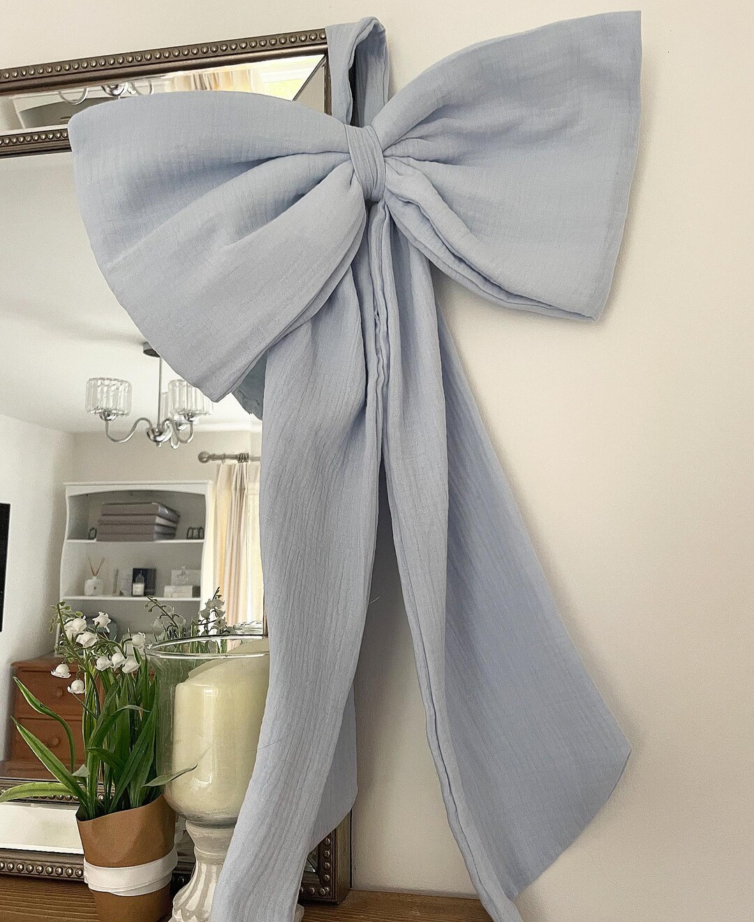 Large Luxury Baby Blue Bow - Etsy