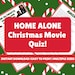 Home Alone Christmas Movie Trivia Quiz, Christmas Games, Christmas Quiz ...