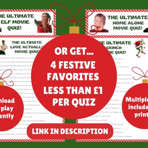 The Grinch Christmas Movie Trivia Quiz, Christmas Games, Christmas Quiz ...