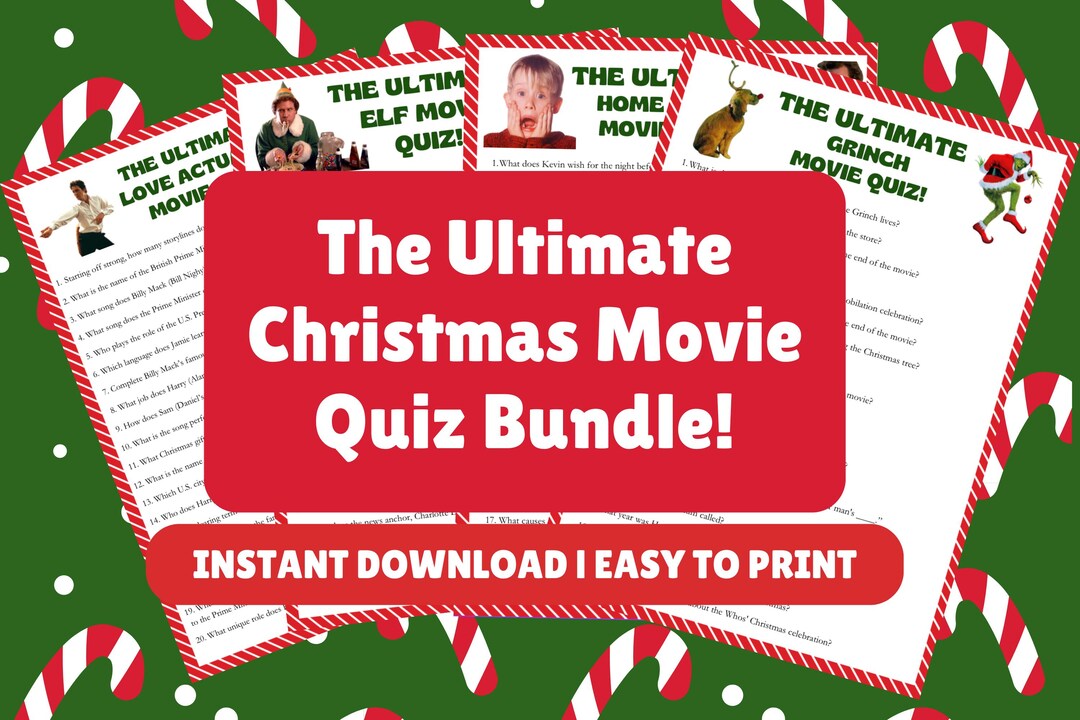 Christmas Movie Quiz Bundle, Christmas Move Quizzes, Christmas Movie ...