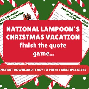 National Lampoon's Christmas Vacation Finish the Quote, Movie Trivia ...