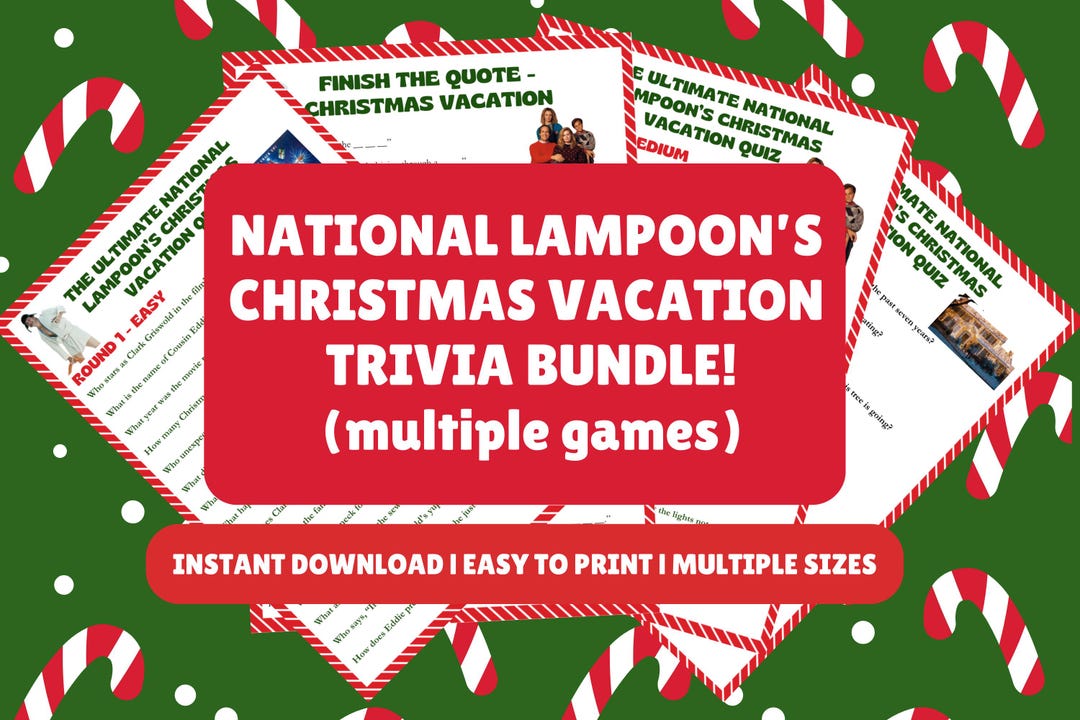 BUNDLE National Lampoon's Christmas Vacation Movie Trivia Games, Finish ...