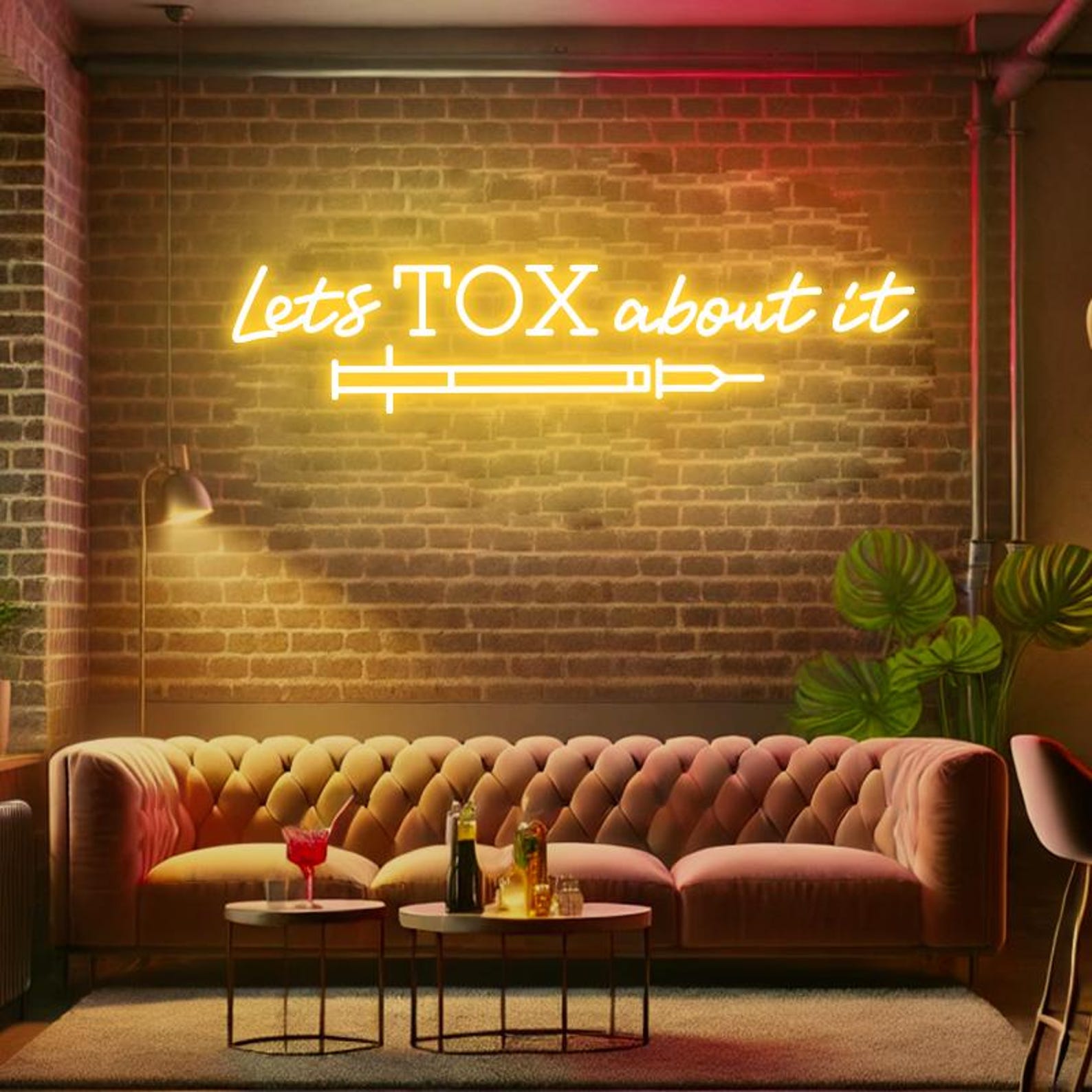 Lets TOX About It Neon Sign, Botox Neon Light, Botox Clinic Decor ...