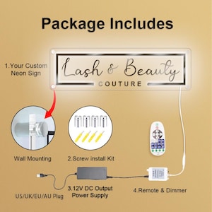 Custom Business Sign, Backlit LED Sign, Beauty Bar Sign, Custom Office ...