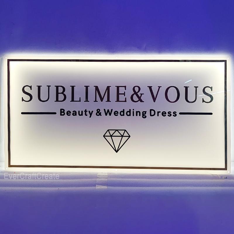 Custom Business Sign, Backlit LED Sign, Beauty Bar Sign, Custom Office ...