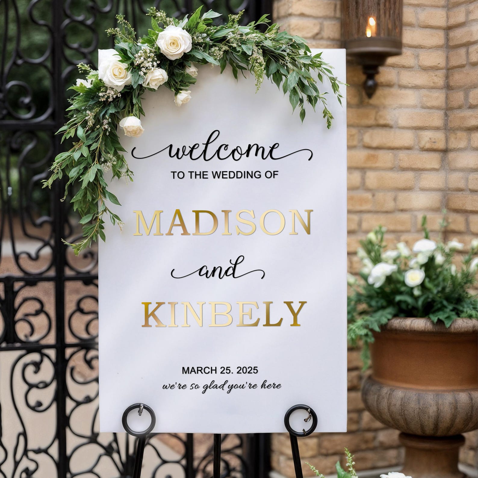 Custom 3D Acrylic Wedding Welcome Sign: Modern Reception Signage - Etsy