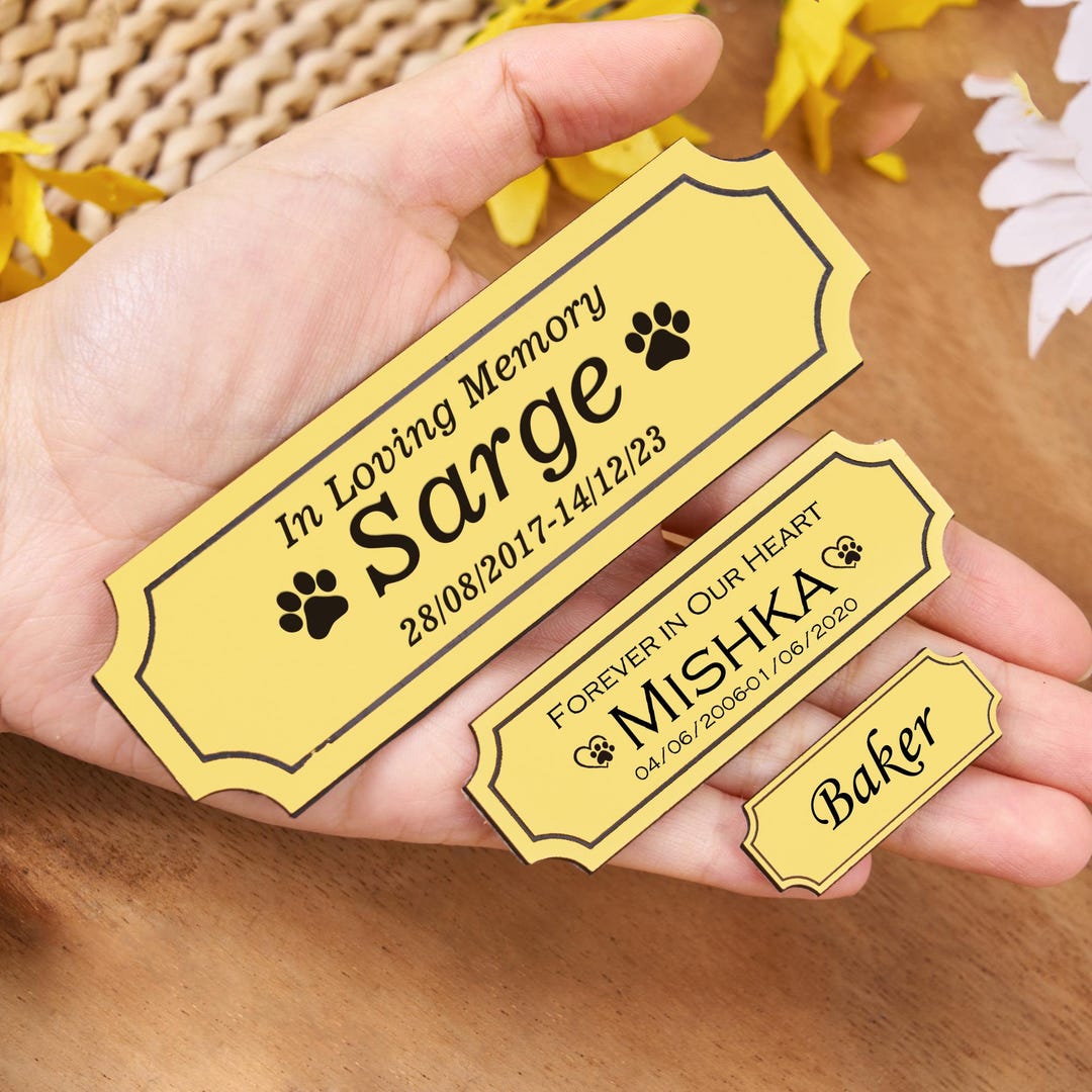 Personalized Brass Plate Custom Name Plate Engraved Brass Plate Gold ...