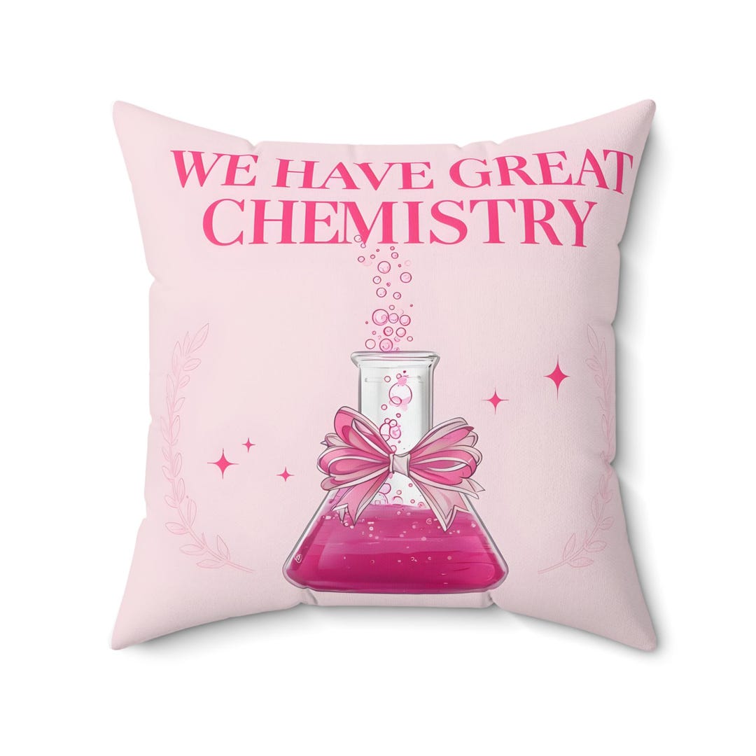 Chemistry Inspired Personalized Valentine Square Pillow, Couple ...