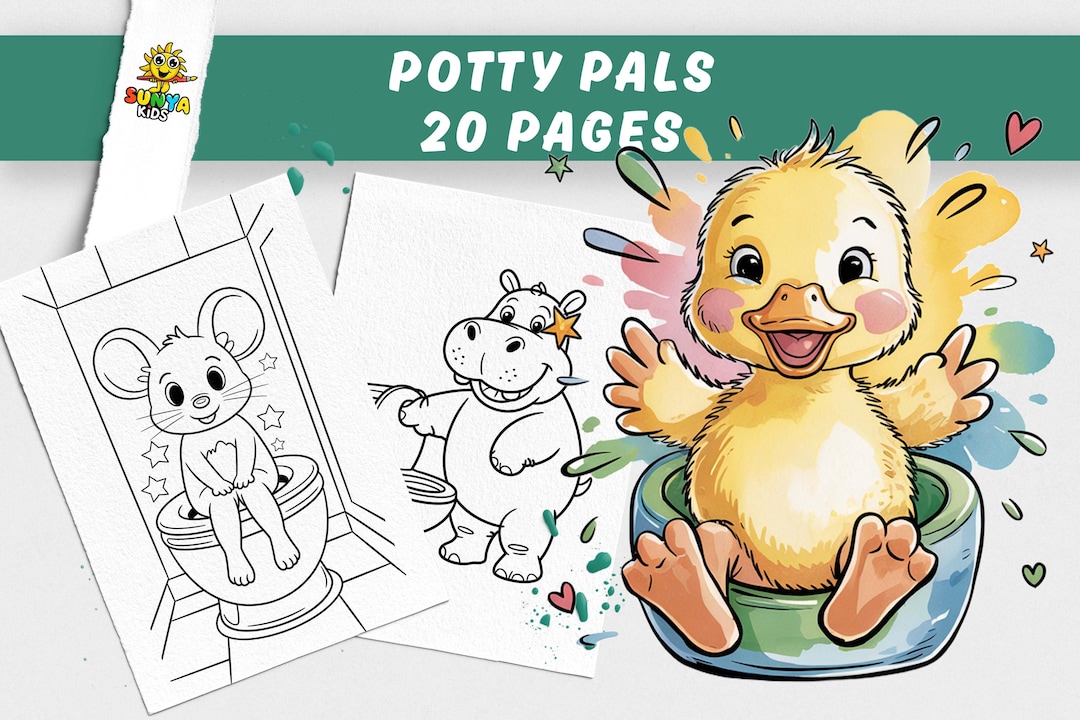 Potty Pals 20 Easy Kid Coloring Pages for Kids | Fun and Simple ...