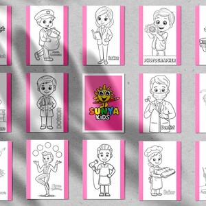 28 Easy Professions Coloring Pages for Kids Digital Download Bundle Fun ...