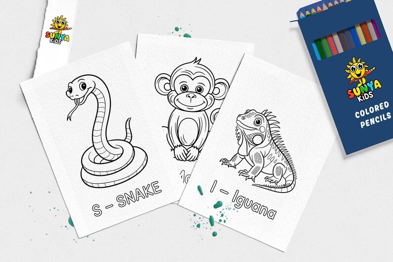 ABC Coloring Pages for Kids A to Z Fun and Easy Alphabet Friends for ...