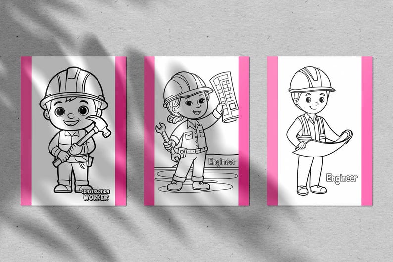 28 Easy Professions Coloring Pages for Kids Digital Download Bundle Fun ...