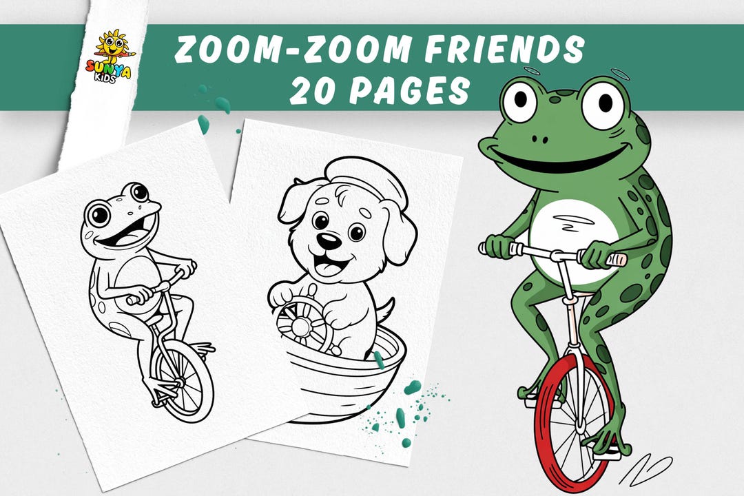 20 Zoom Zoom Friends Coloring Pages for Kids Fun Easy Printable ...