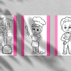 28 Easy Professions Coloring Pages for Kids Digital Download Bundle Fun ...