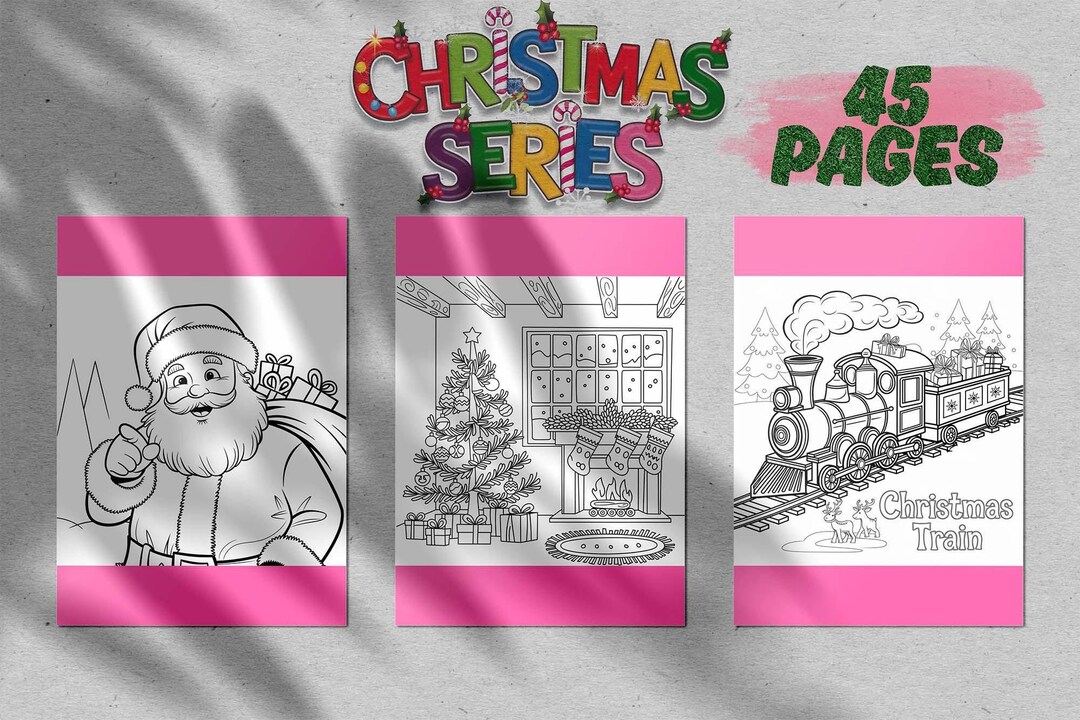 Christmas Coloring Pack–50 Festive Pages of Fun and Creative Holiday ...