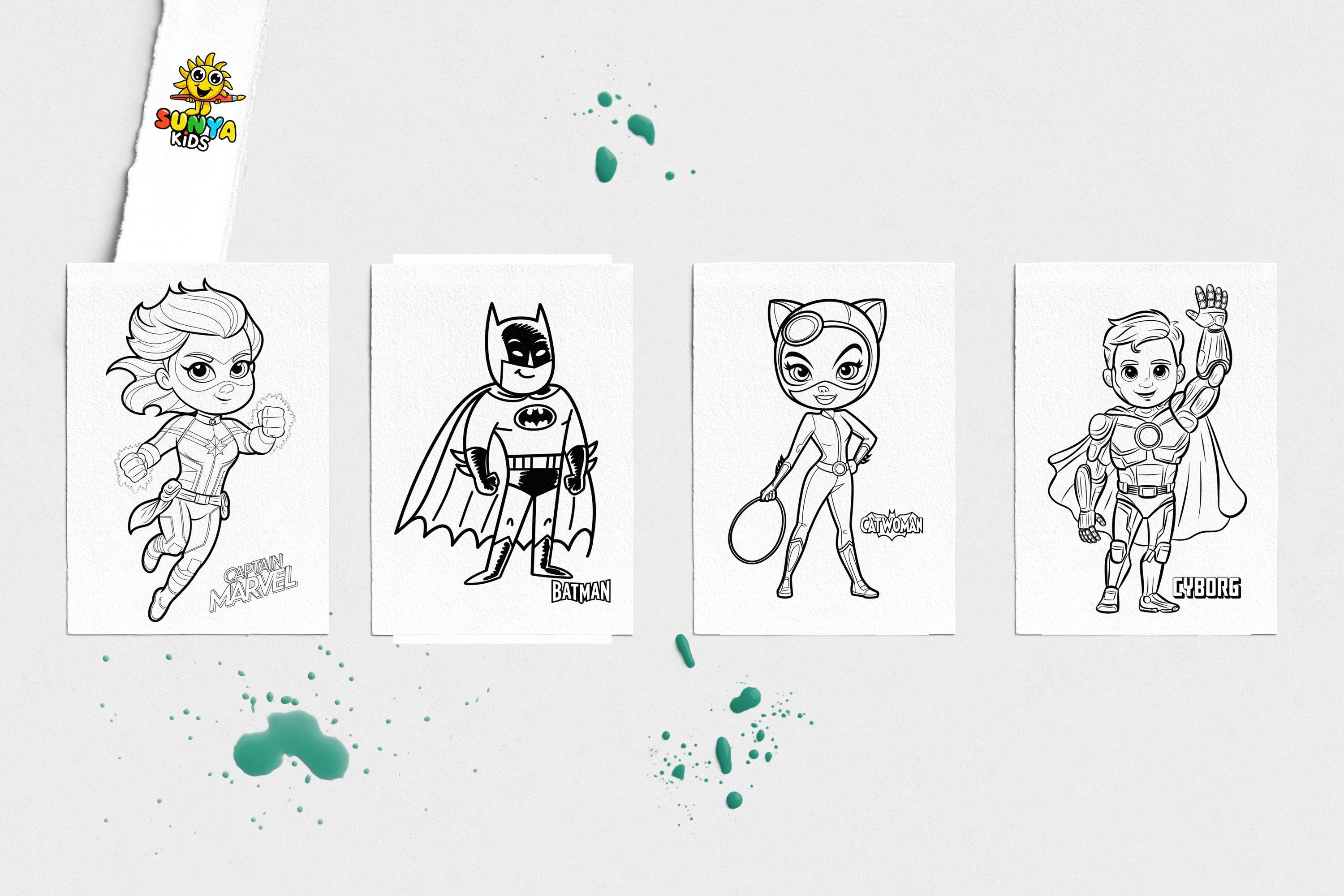 50 Easy Kid Superheroes Coloring Pages for Kids | Fun and Simple ...