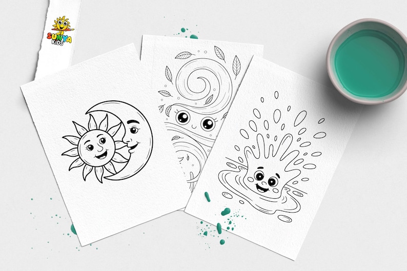 20 Cute Weather Friends Coloring Pages for Kids Easy & Fun Weather ...